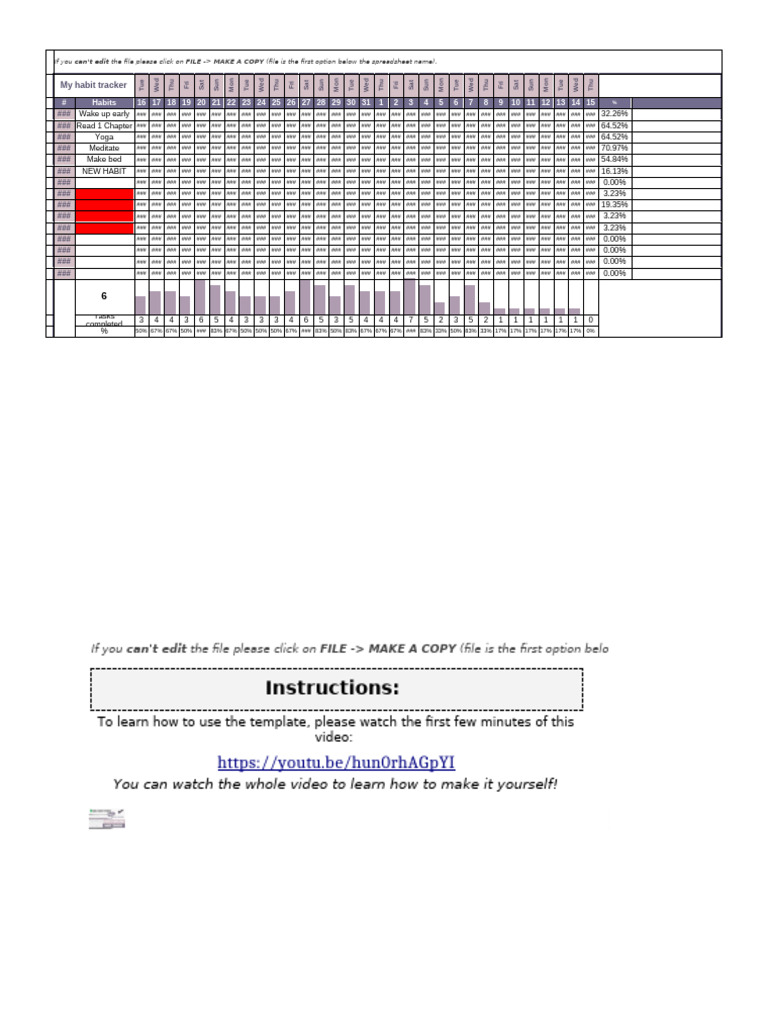 Daily Habit Tracker Template | PDF | System Software | Computer Engineering