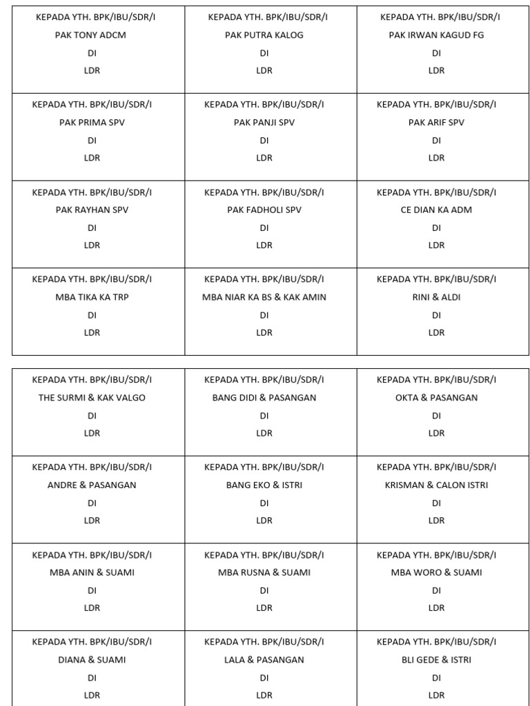 Template Label | PDF