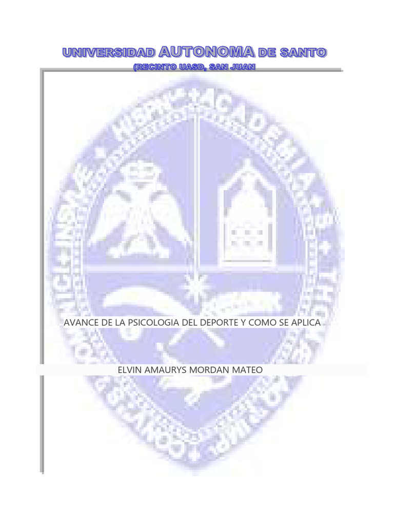 Psicologia Del Deport Saira Fernandez Aplicacion Avance de La Psicologia Del Deporte | PDF ...