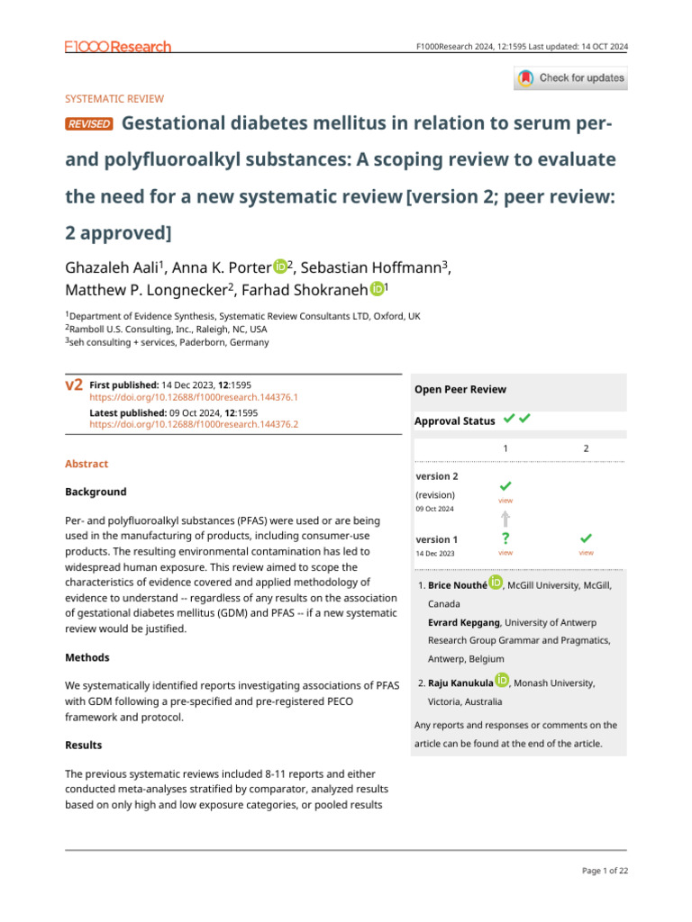 Kin 101 | PDF | Systematic Review | Gestational Diabetes