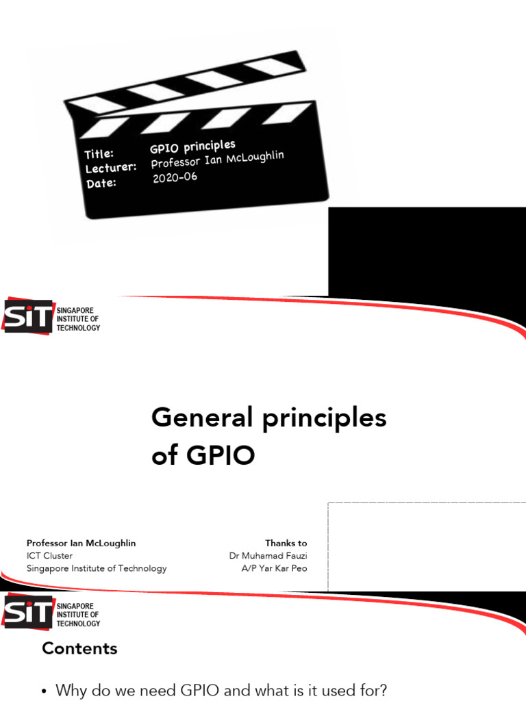 INF2004 WK2PREP GPIO Principles | PDF | Input/Output | Bit