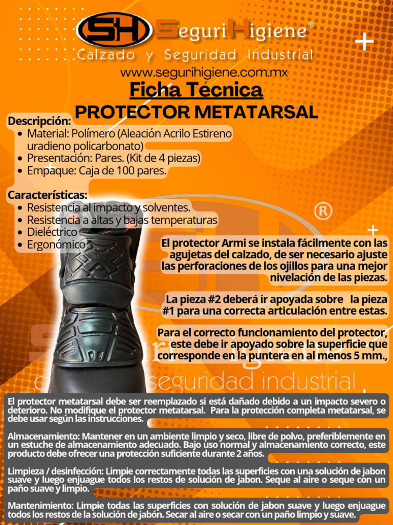 2f103 Ficha Te Cnica Metatarsal | PDF