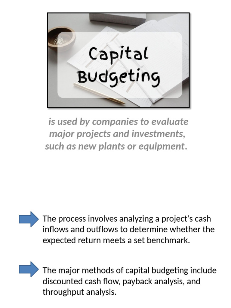 Capital Budget | PDF