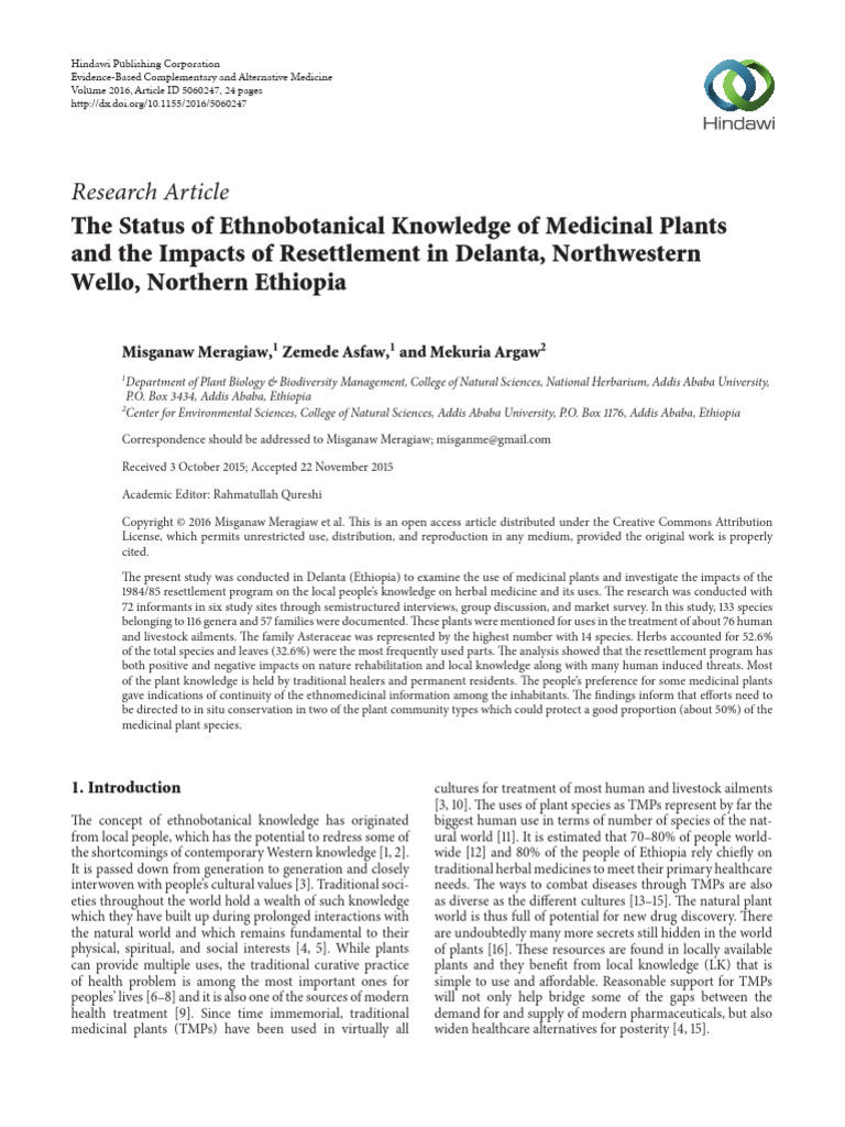 29-Misganaw Meragiaw_Zemede Asfaw_Mekuria Argaw_2016 | PDF | Ethiopia ...