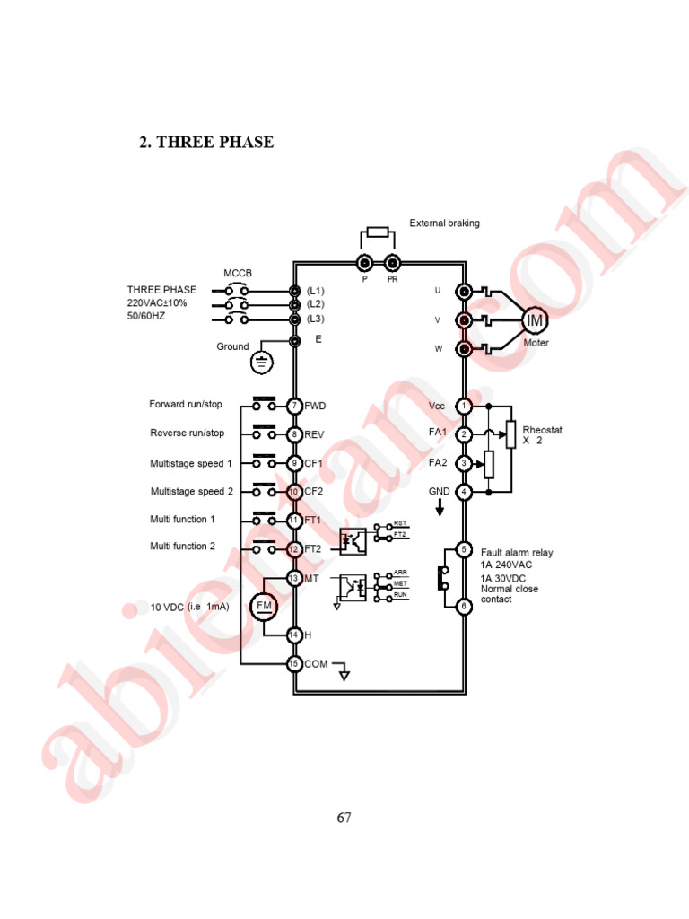 Sơ đồ đấu dây biến tần Adlee AS2-AS4 (2) | PDF