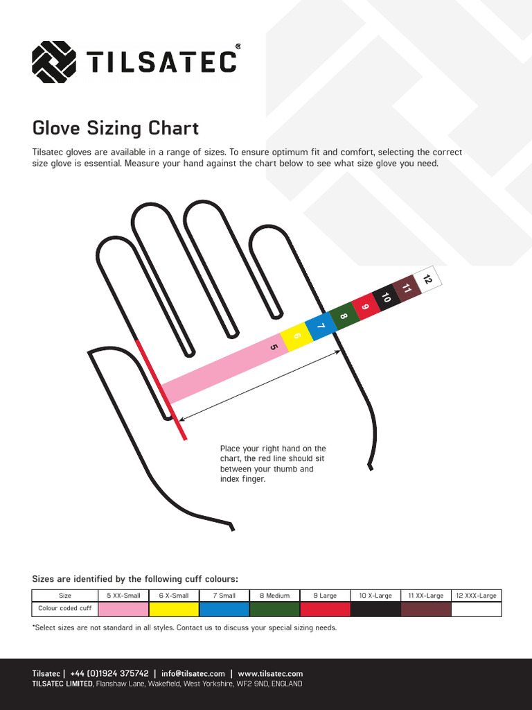 Hand Size Chart GB | PDF