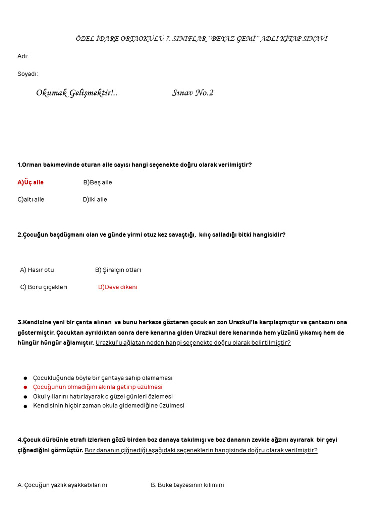 Beyaz-Gemi-Kitap-Soruları (1) .Docx - 20250109 - 173408 - 0000 | PDF