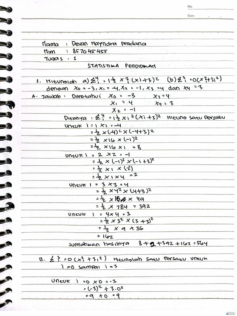 Statistika Devan Tugas 1 | PDF