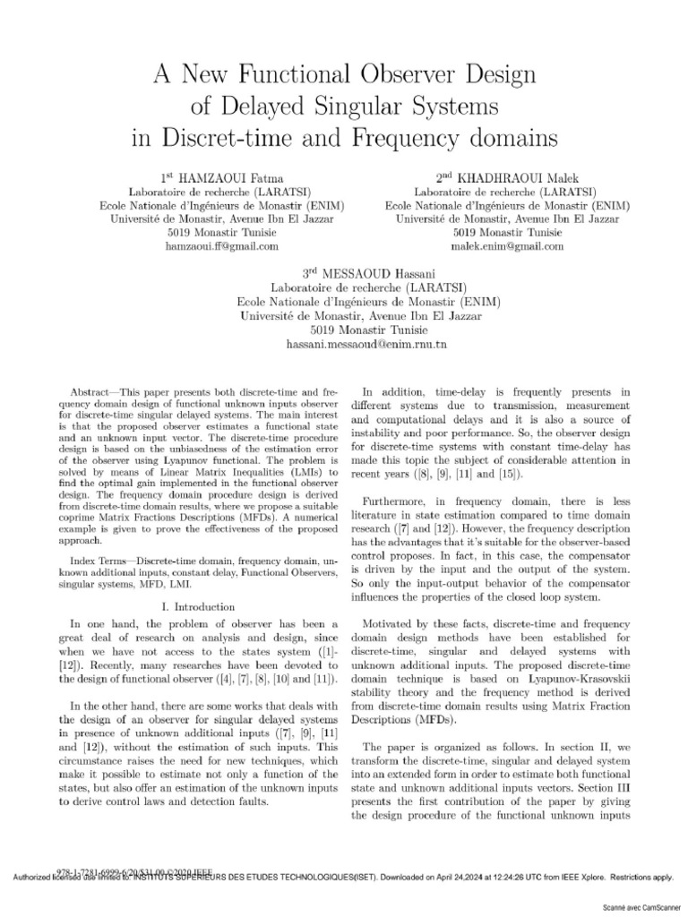 A New Functional Observer Design Of Delayed Singular Systems In Discret