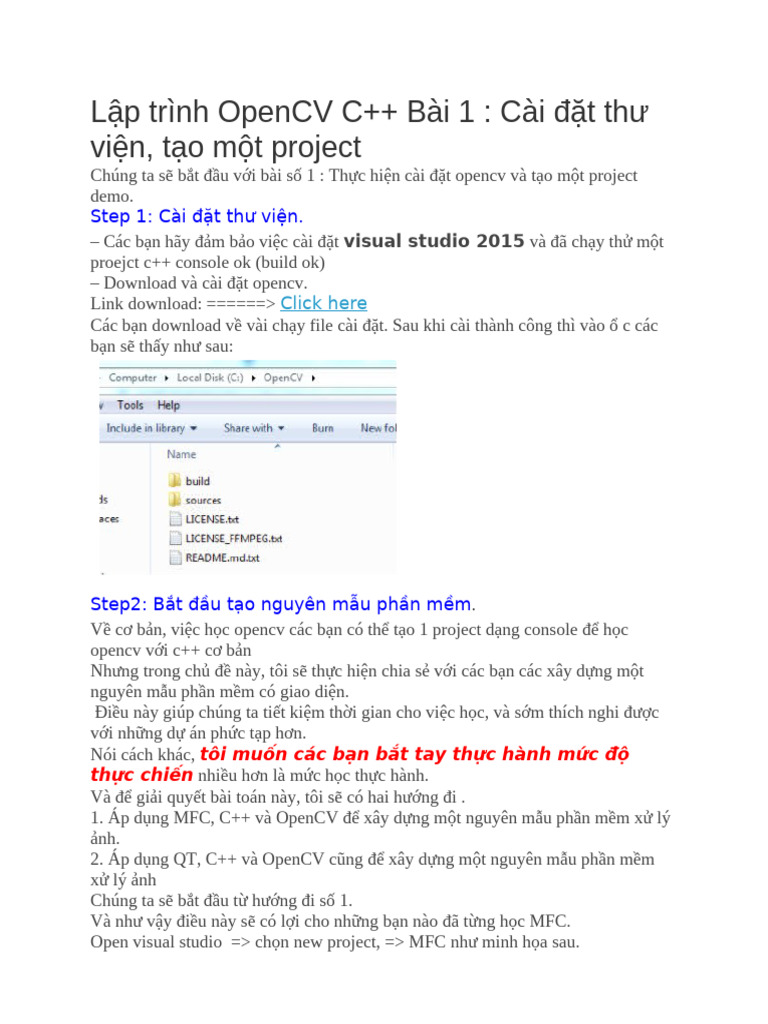 Lập trình OpenCV C | PDF