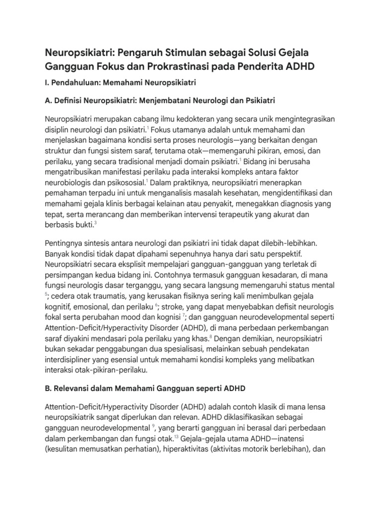 Stimulan ADHD_ Neuropsikiatri dan Solusi_ | PDF