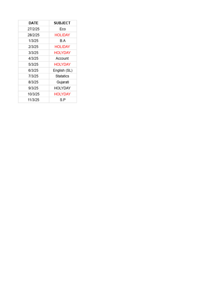 12th Std Exam Time Table 2025 | PDF