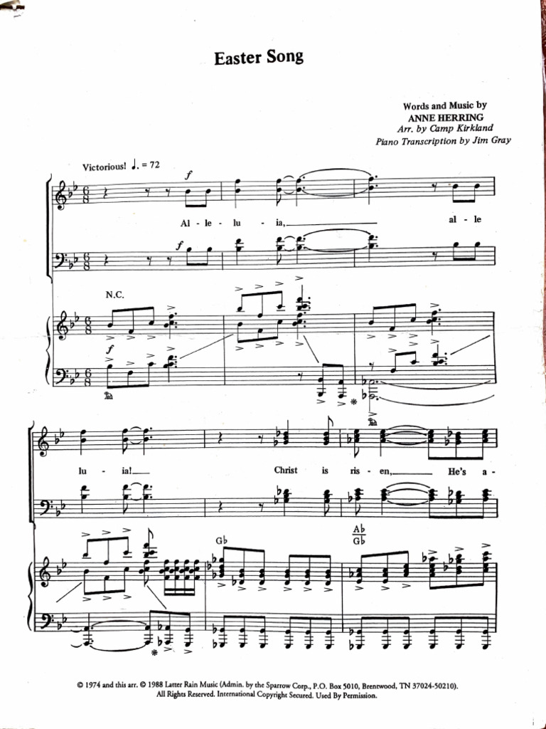 Anne Herring's Easter Song | PDF