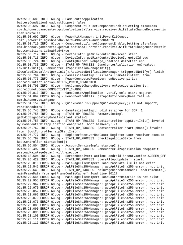 GameCenter Application Log Analysis | PDF | Hypertext | Communications ...