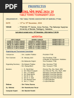 TTFI 2025 Tentative Tournament Schedule | PDF