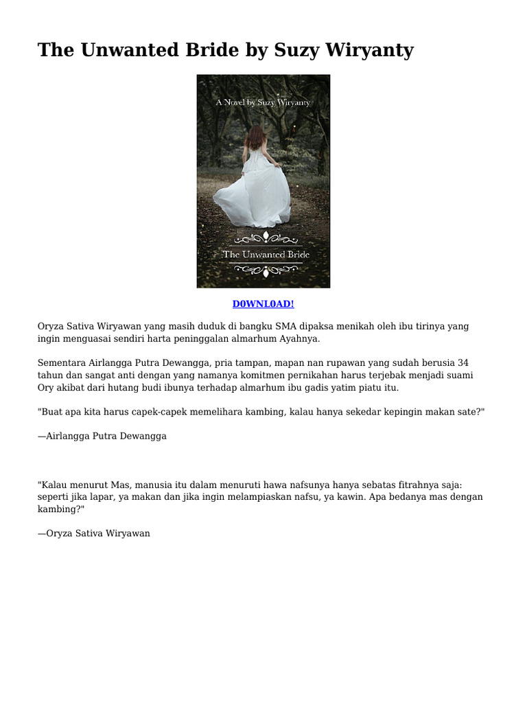 The Unwanted Bride by Suzy Wiryanty (SFILE | PDF