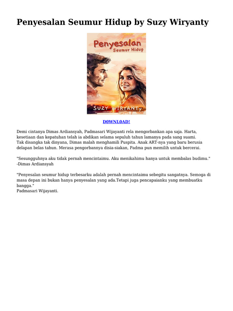 Penyesalan Seumur Hidup by Suzy Wiryanty (SFILE | PDF