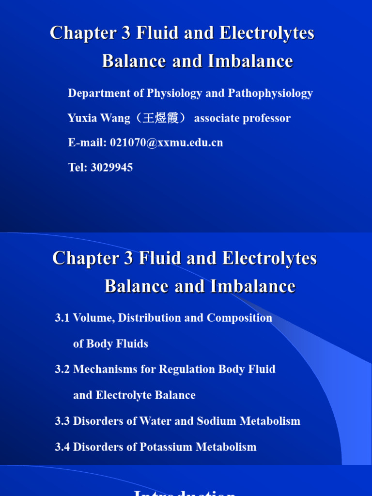 Water and Sodium Balance | PDF | Dehydration | Physiology