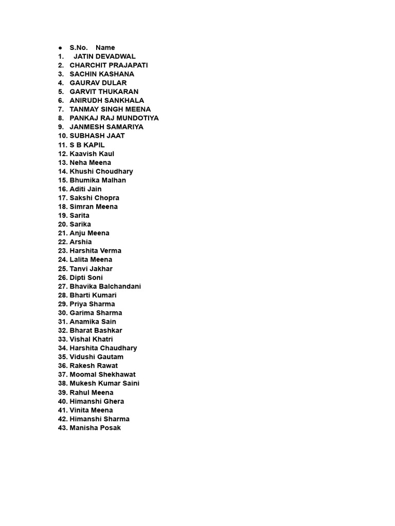 No Excuse List | PDF