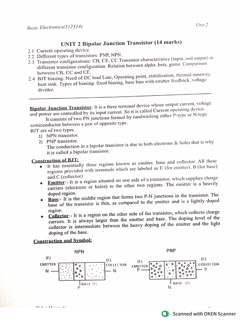 BEL Unit 2 | PDF