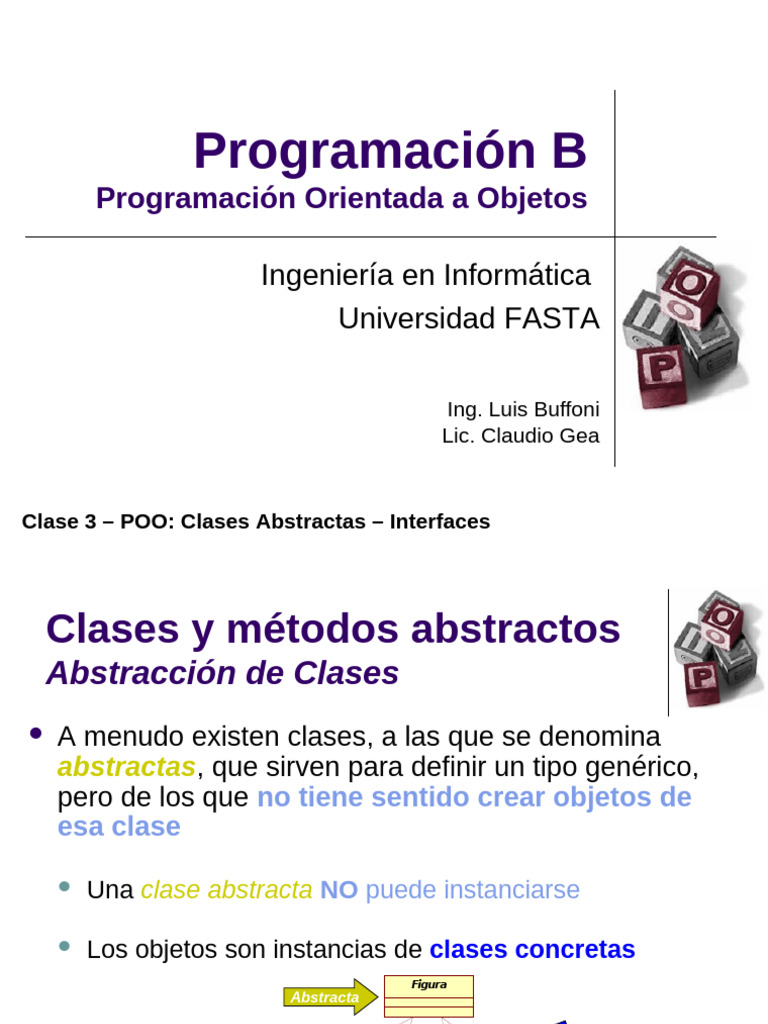 POO - Clase 3 | PDF | Herencia (Programación Orientada a Objetos) | Objeto (informática)