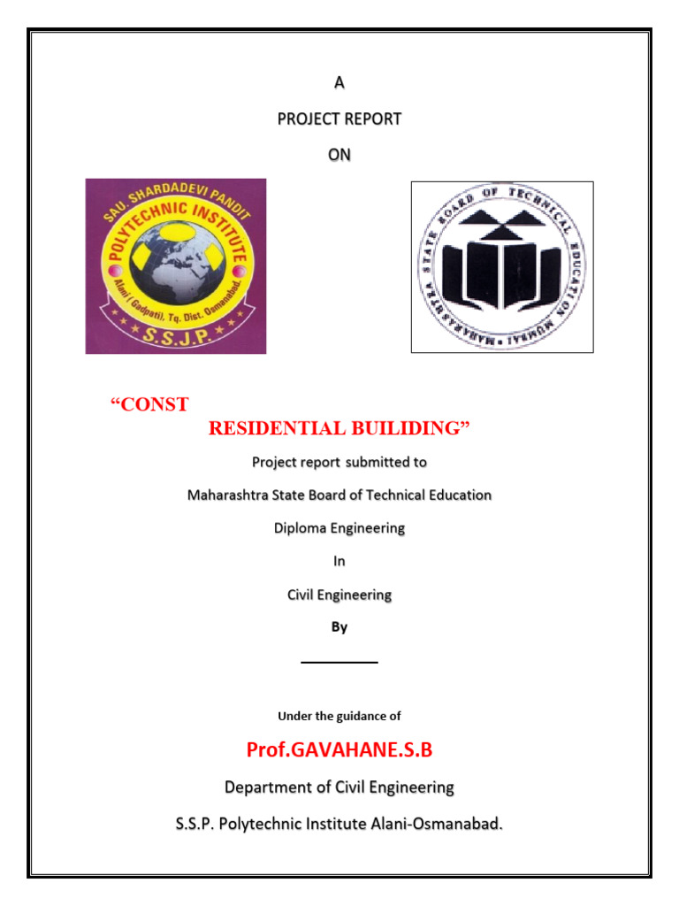 Mr. Pathan Aadib Rafik (377429) RCC Design of 2bhkd Residential Building | PDF | Strength Of ...