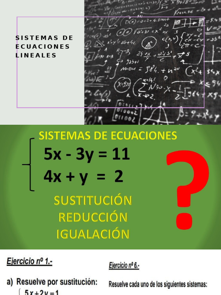 Sistemas de Ecuaciones Lineales | PDF