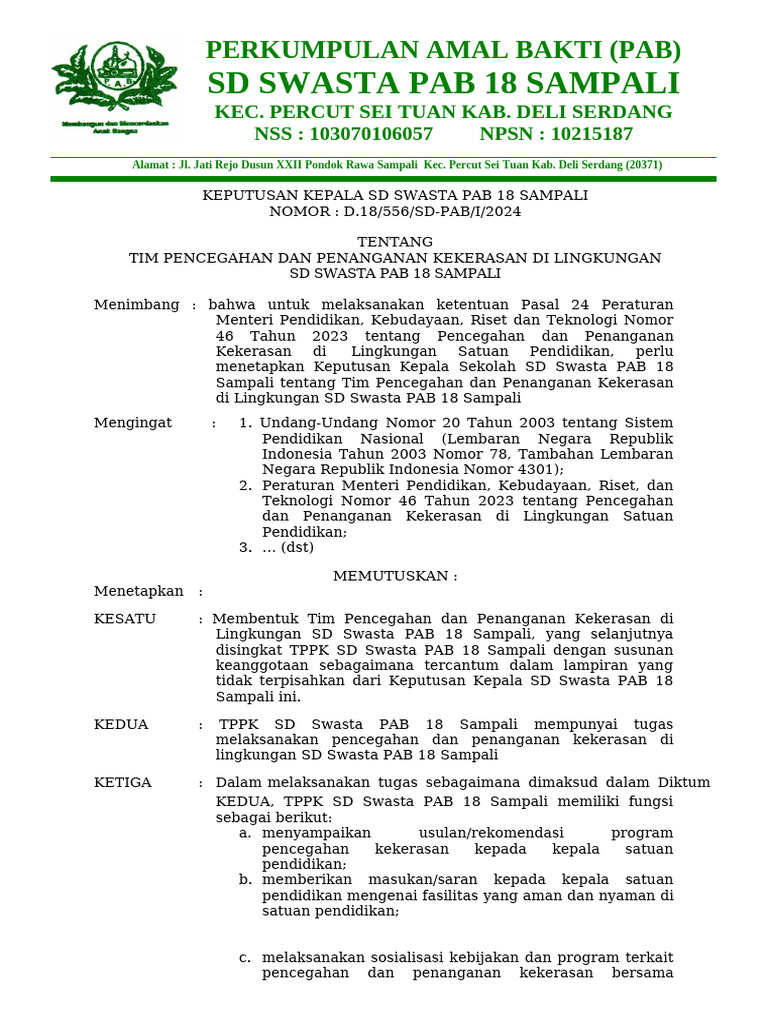 SK - TPPK - Pab 18 | PDF