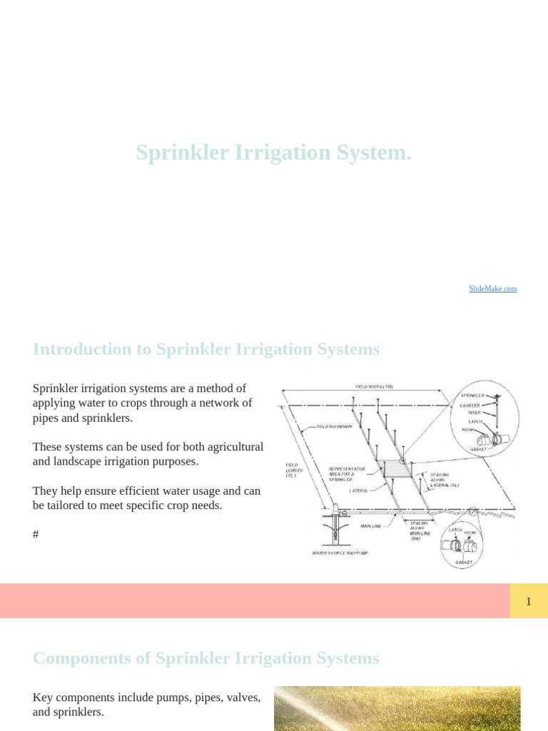 Sprinkler Irrigation System. | PDF | Irrigation | Earth Sciences