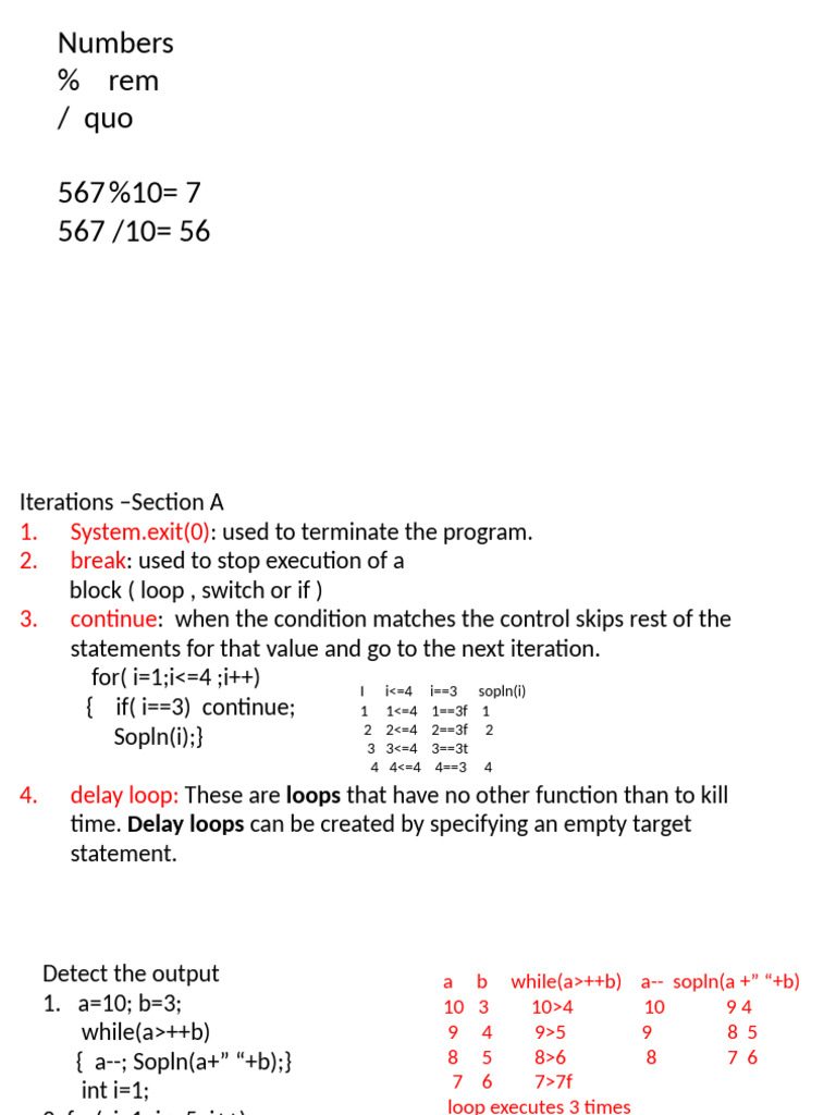 Java Loop Control Statements Explained | PDF | Control Flow | Computing