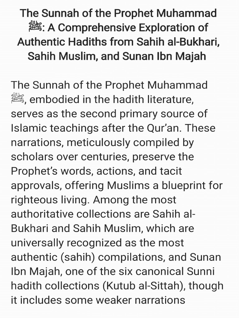 The Three Authentic Hadith - 250507 - 195851 | PDF