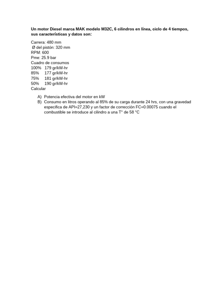 Un Motor Diesel Marca MAK Modelo M32C | PDF