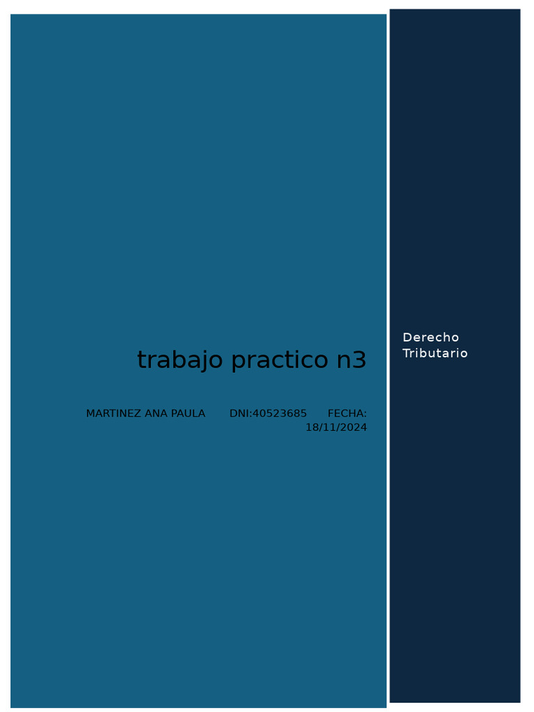 TRIbutario tp3 | PDF | Evasión de impuestos | Justicia
