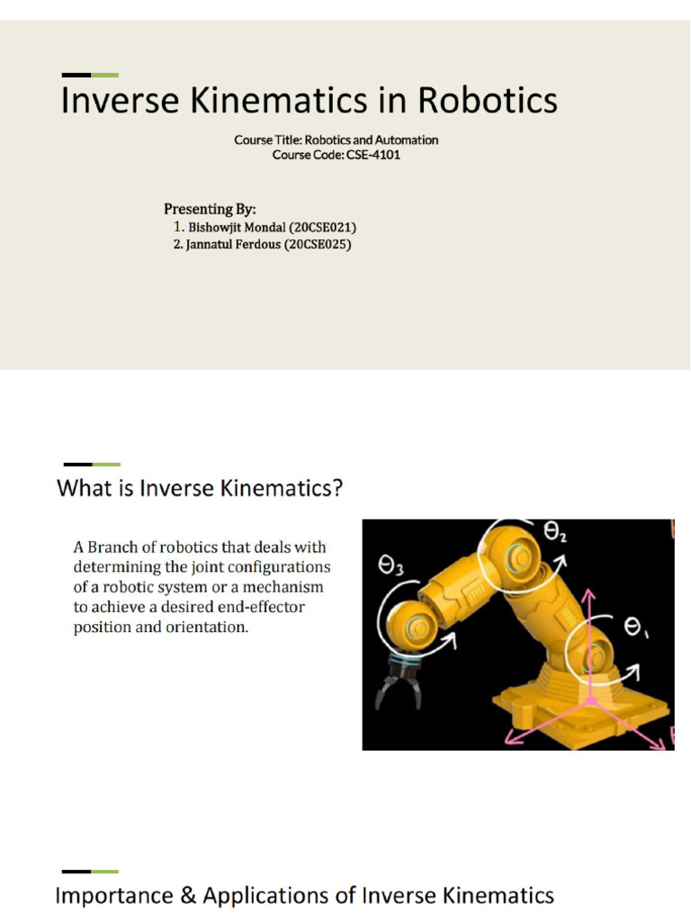 Inverse Kinematics | PDF