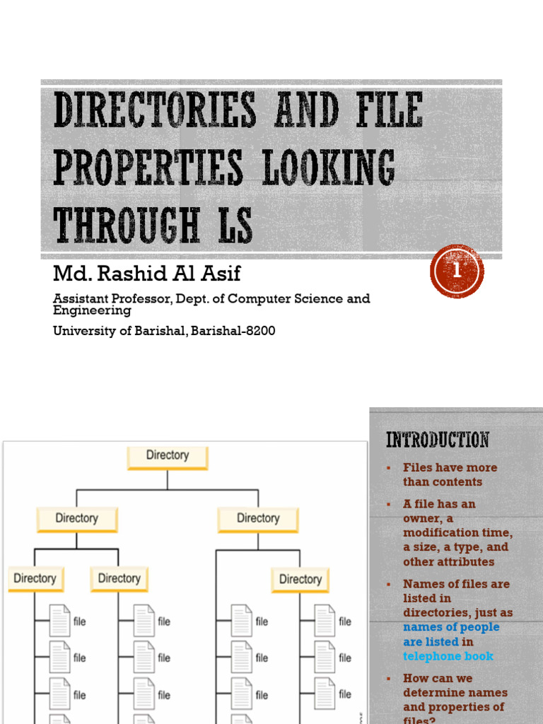 Lec-04-Directories and File Properties | PDF | User (Computing) | Computer File