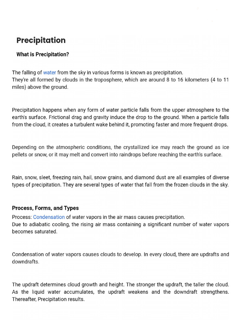 Precipitation | PDF