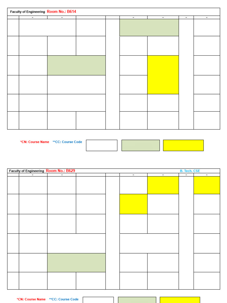 Timetable Jan June 2025 CSE 2025-02-11 v7 | PDF | Mathematics | Computing