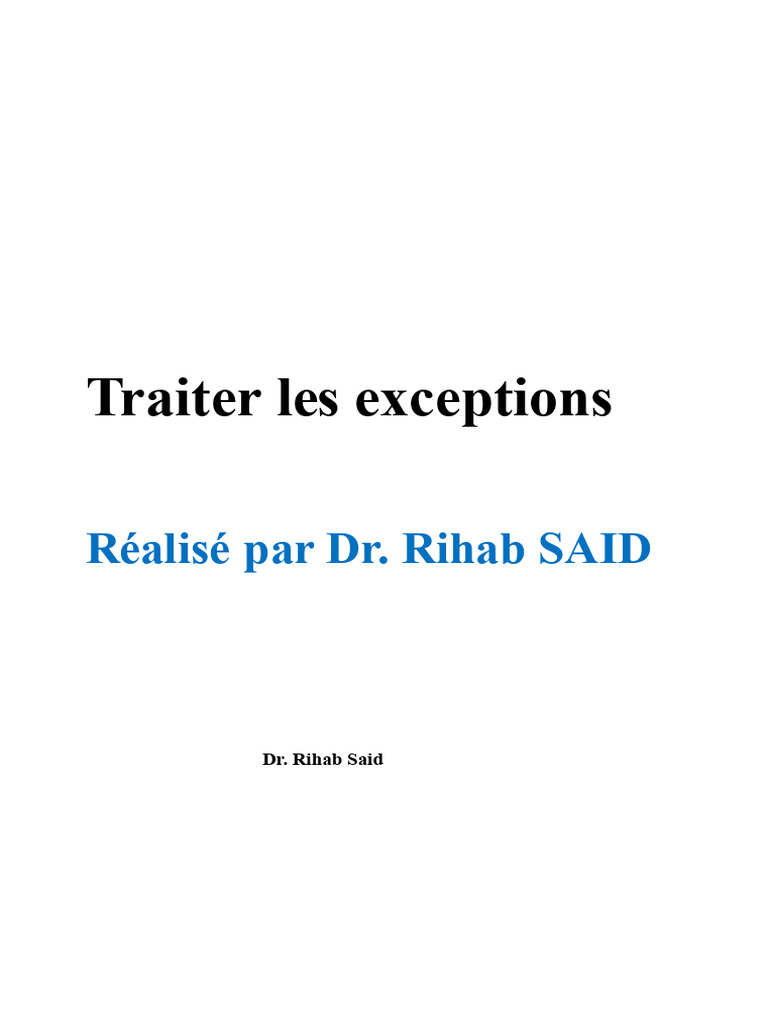 Exceptions Fonctions Procédure PLSQL RS | PDF | Data Management Software | Data Management