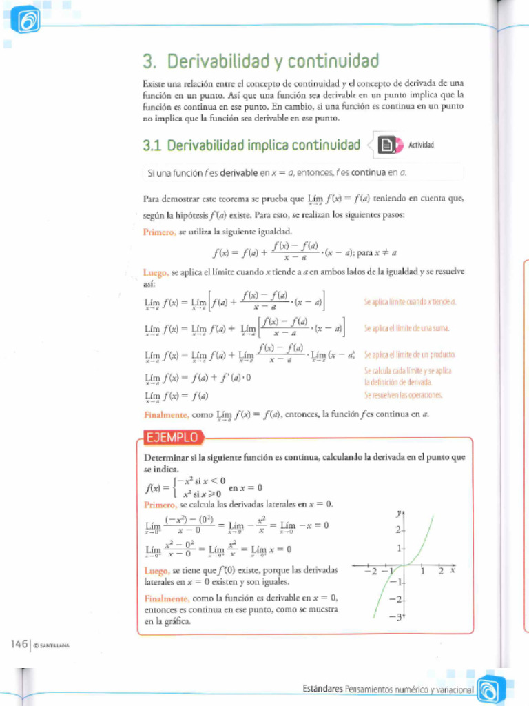 Tema 2.5 - Derivabilidad y Continuidad - (6 PP) | PDF