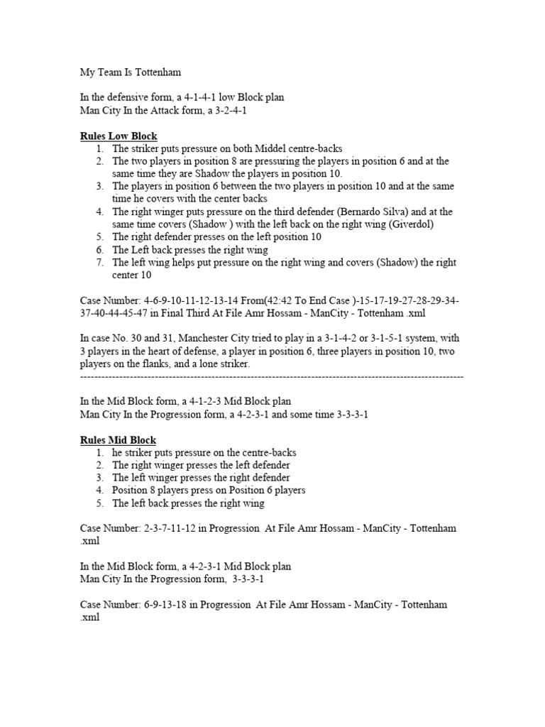 Amr Hossam - Tottenham - Report | PDF | Forward (Association Football ...