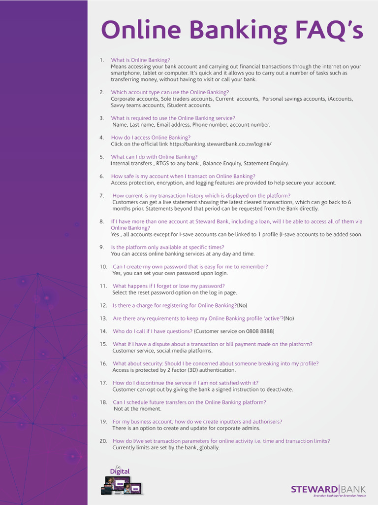 Online Banking FAQS-01 | PDF