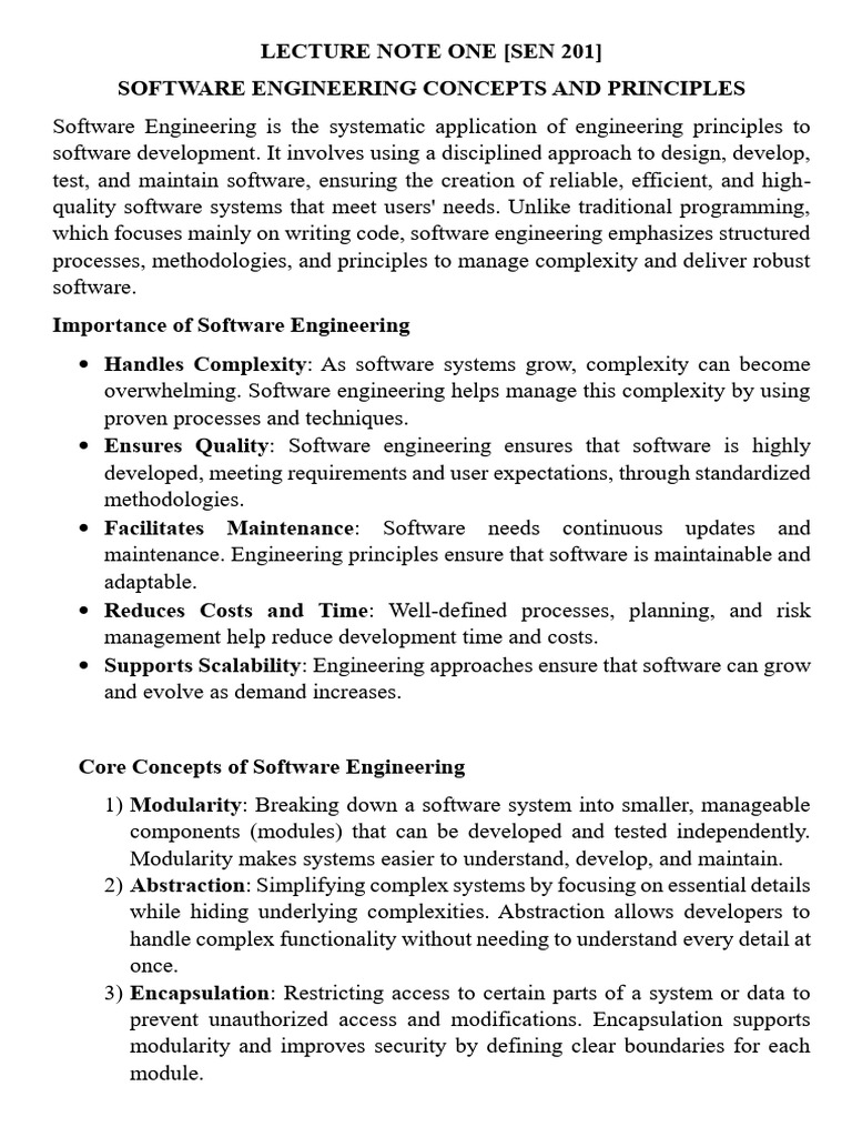 Software Engineering Concepts Overview | PDF | Software Testing | Agile ...