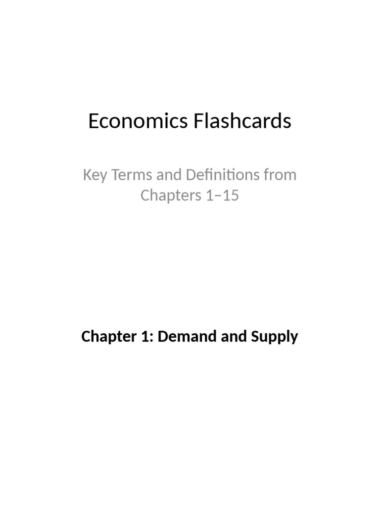 Economics Flashcards Full | PDF | Taxes | Elasticity (Economics)