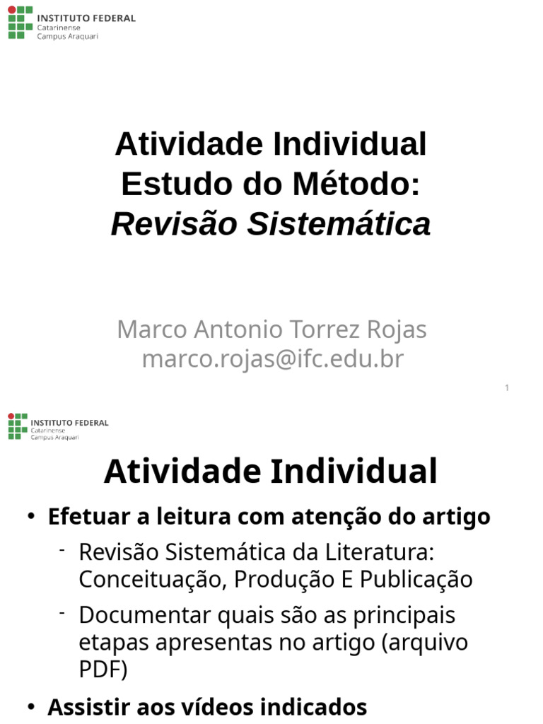 Aula6-Atividade-RevisaoSistematica | PDF