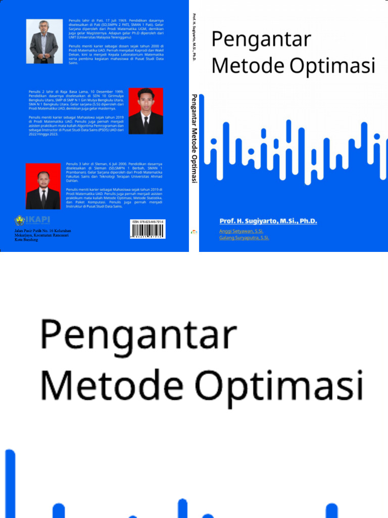 Pengantar Metode Optimasi | PDF