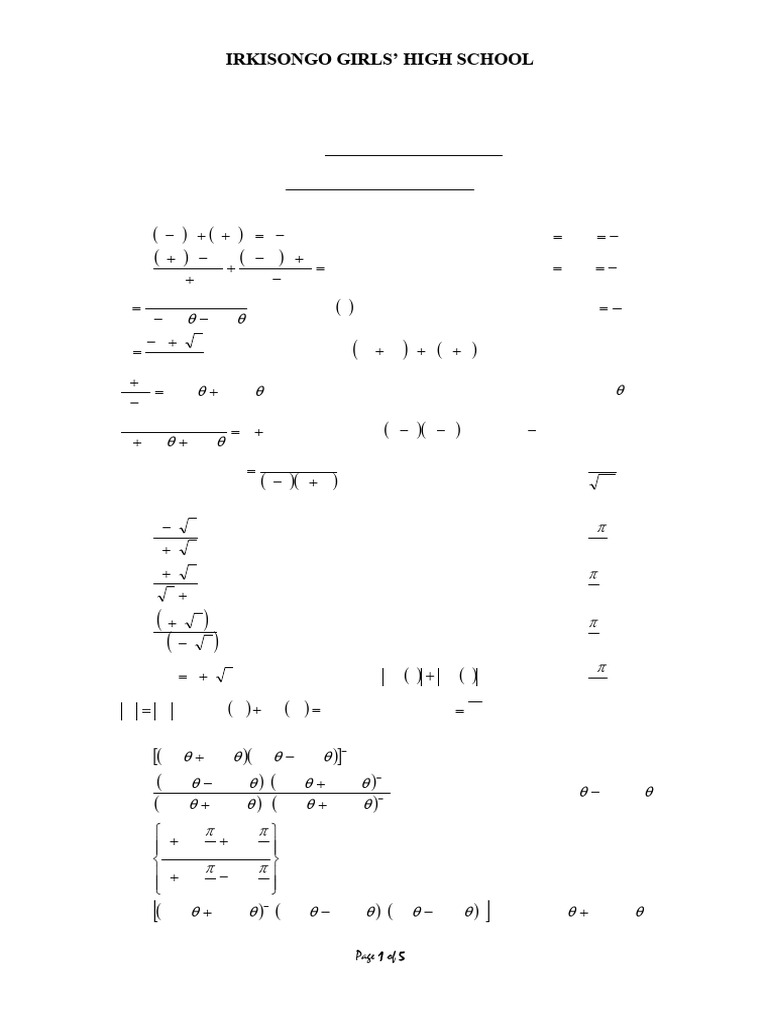 f6 Adv Math Complex Numbers-Revision Questions | PDF | Complex Number ...