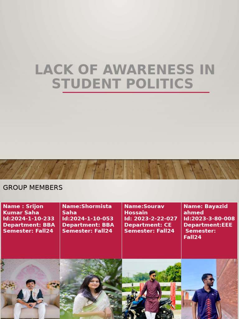 Lack of Awareness in Student Politics | PDF | Violence