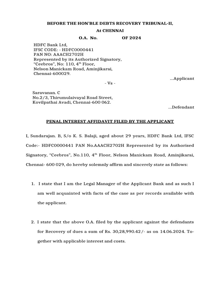 Penal Interest (1) Saravanan C | PDF