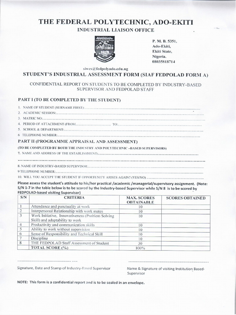Siaf Form A | PDF