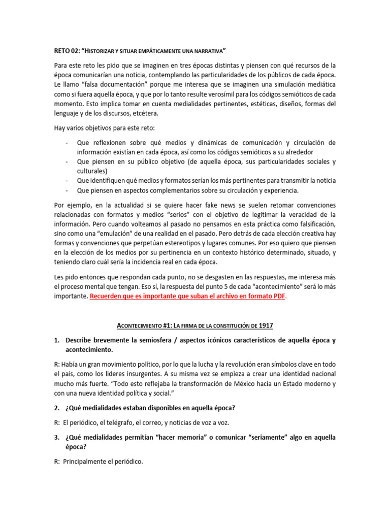 Historizar y Situar Empáticamente Una Narrativa Miguel González | PDF ...